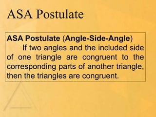 Congruent Triangles | PPTX