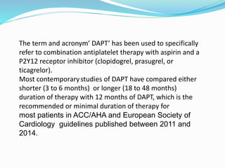 dual antiplatelet therapy | PPTX