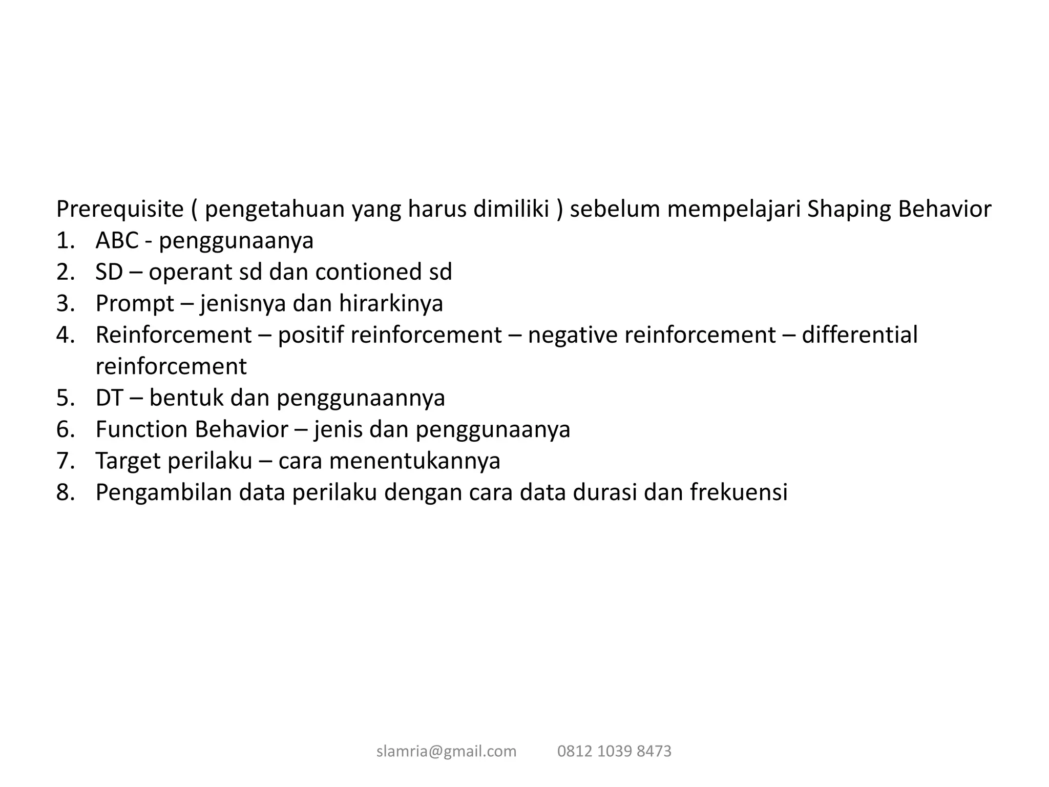 membentuk perilaku - shaping behavior | PPTX