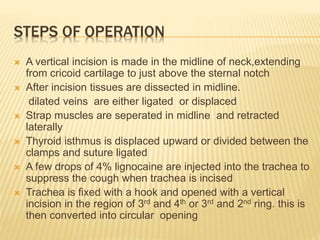 Tracheostomy and Cricothyroidotomy | PPTX