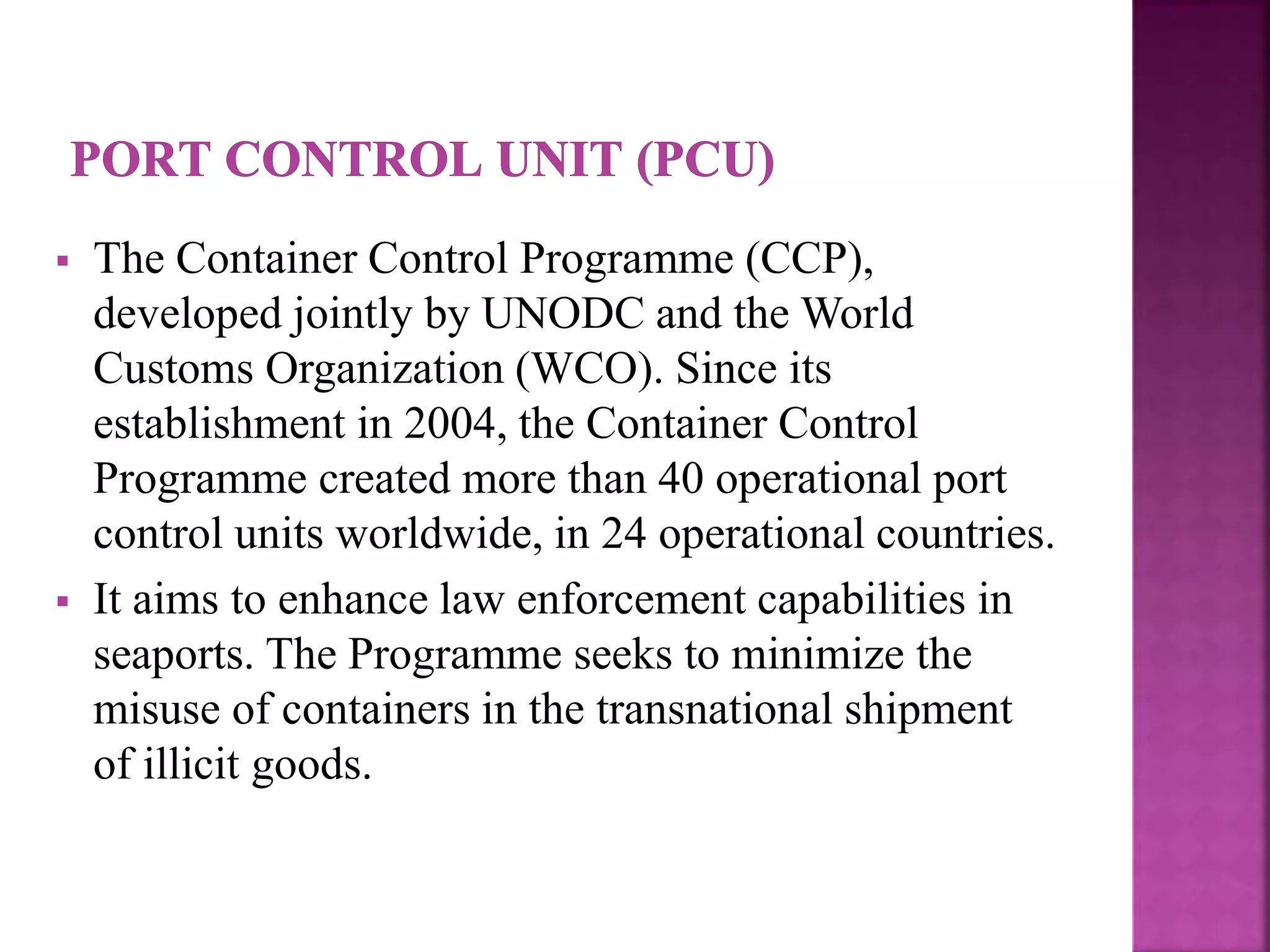 Port Control Unit, Bangladesh | PPTX
