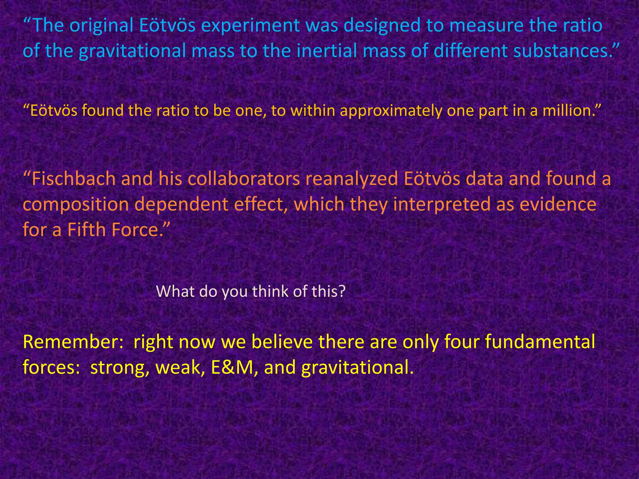 A FIFTH FORCE: FACT OR FICTION? | PPTX