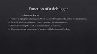 Debugger Of Turbo C | PPT