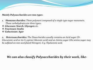 Presentation on polysaccharides | PPTX