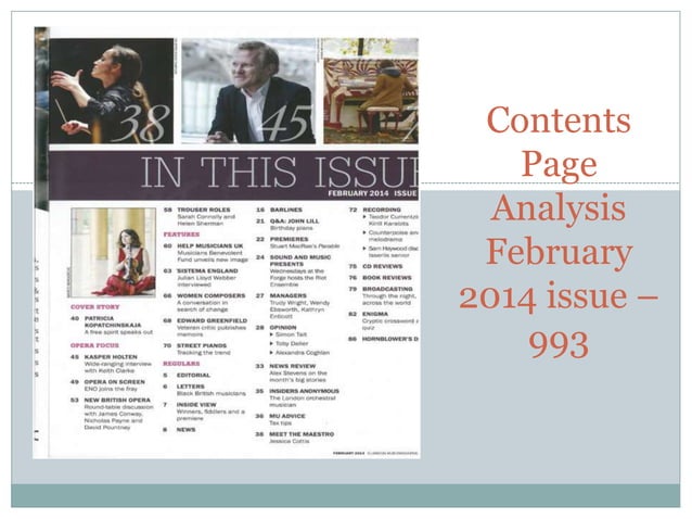 Contents page analysis 2 | PPTX