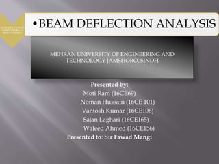 Beam deflection analysis a review presentation on C++ | PPTX