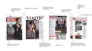 Cover pages and contents page analysis | PPT