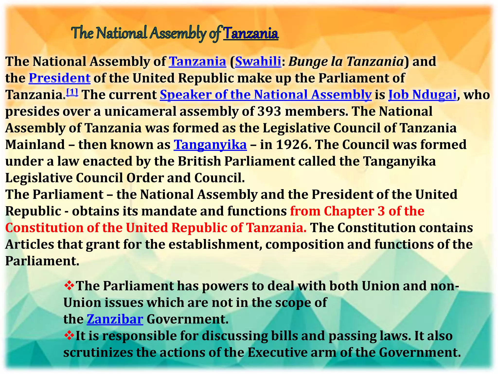Tanzania legal system | PPTX