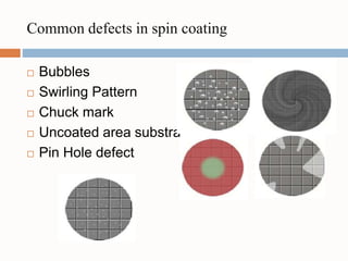 Presentation: Design & fabrication of a low cost Spin Coater