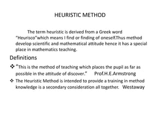 METHODS OF TEACHING MATHEMATICS | PPTX