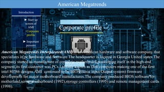 American Megatrends | PPTX | Computing | Technology & Computing