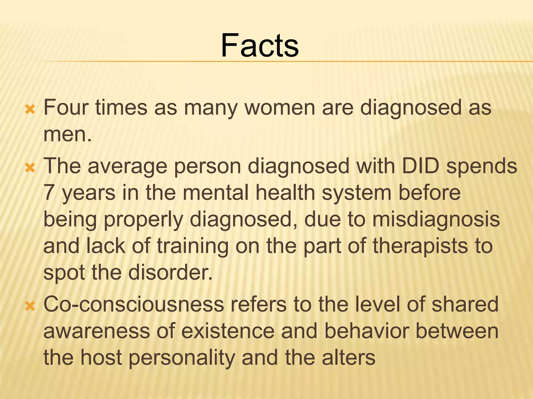 Multiple personality disorder | PPTX