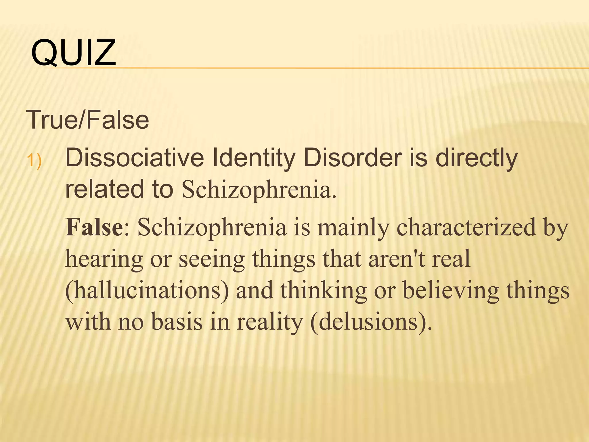 Multiple personality disorder | PPTX