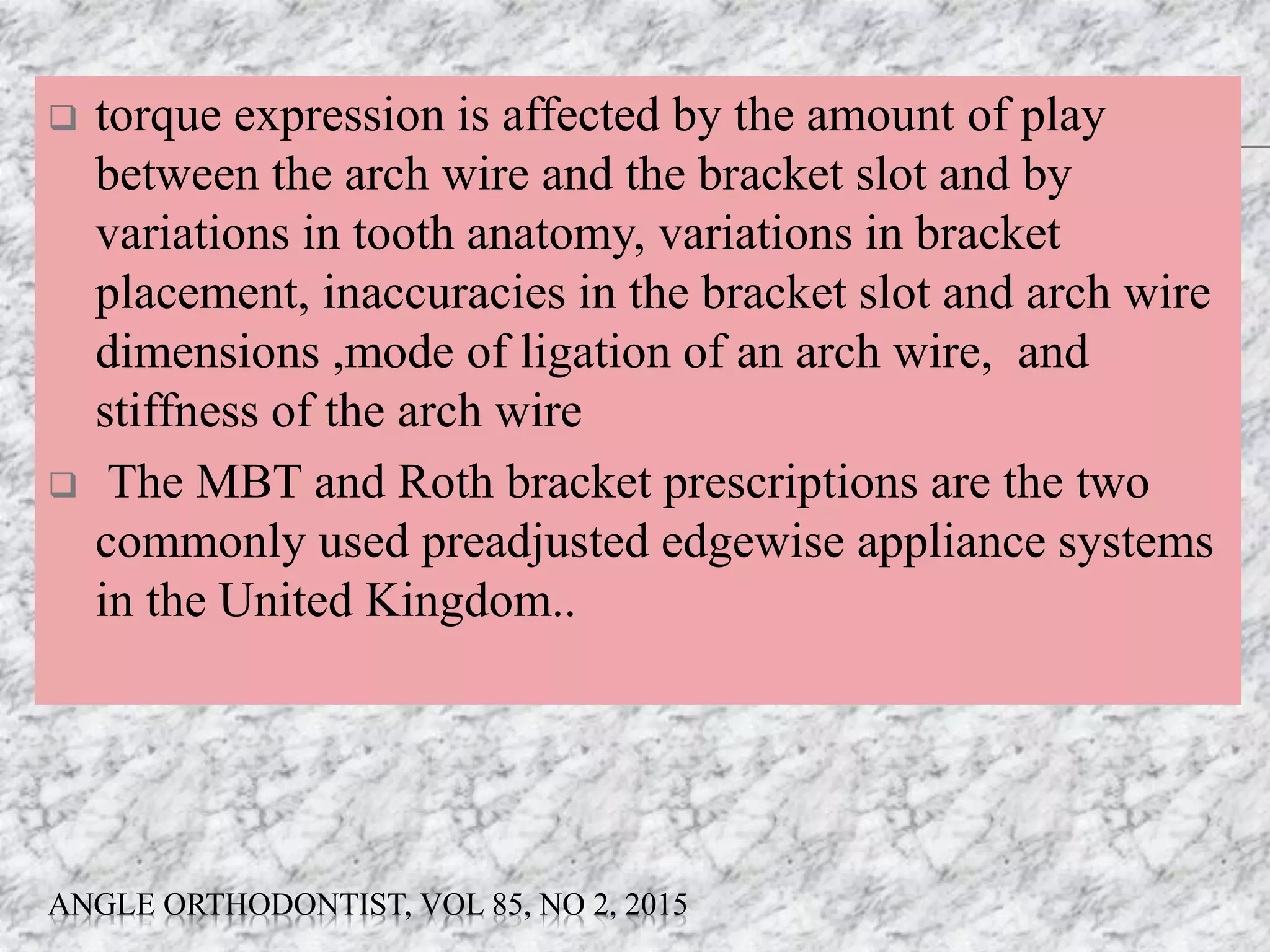 Torque in orthodontics | PPTX