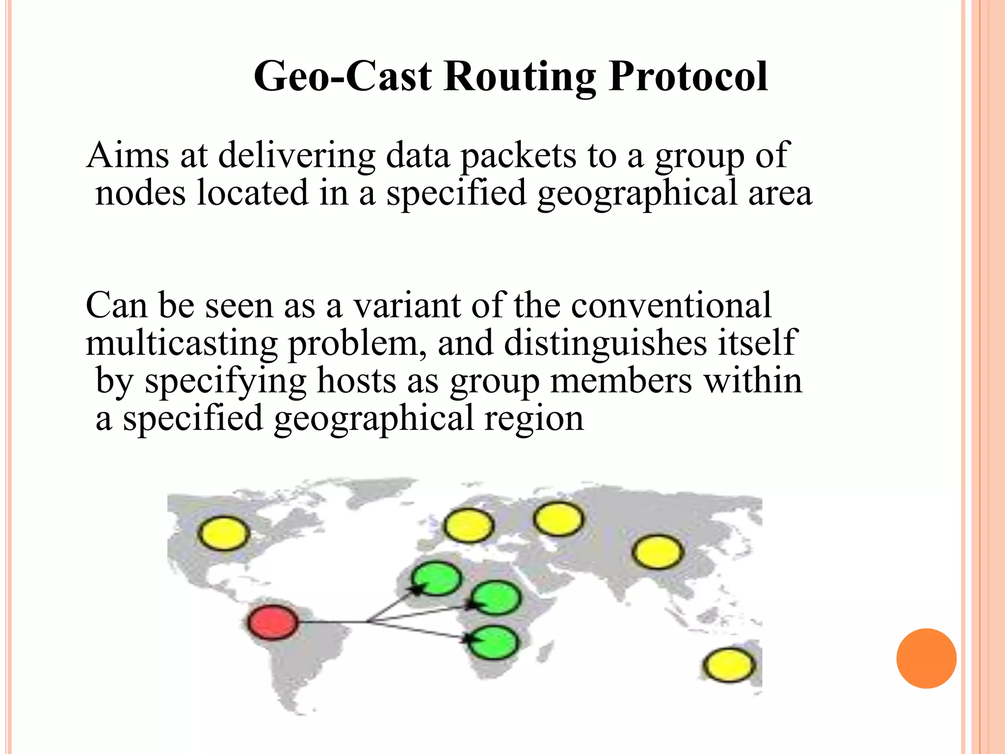 Geo-Cast Routing Protocol | PPTX
