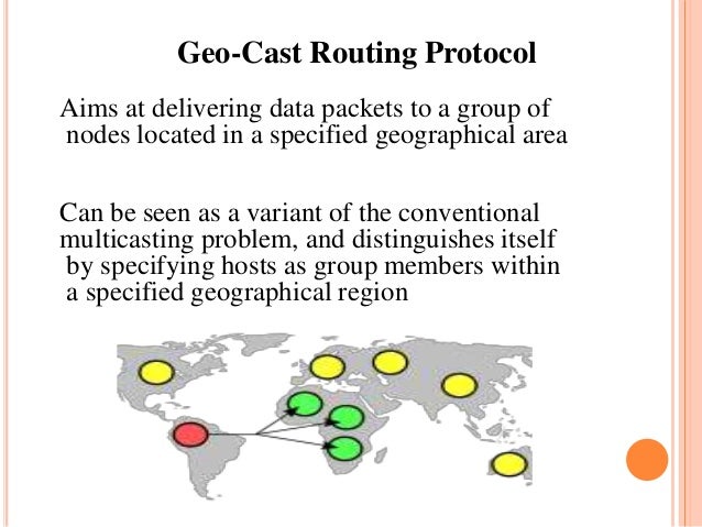 Geo Cast Routing Protocol