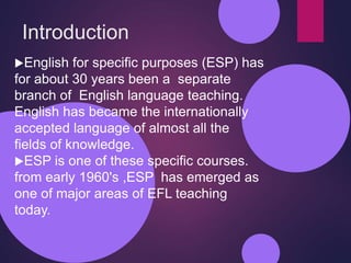 Engish for specific purposes | PPTX
