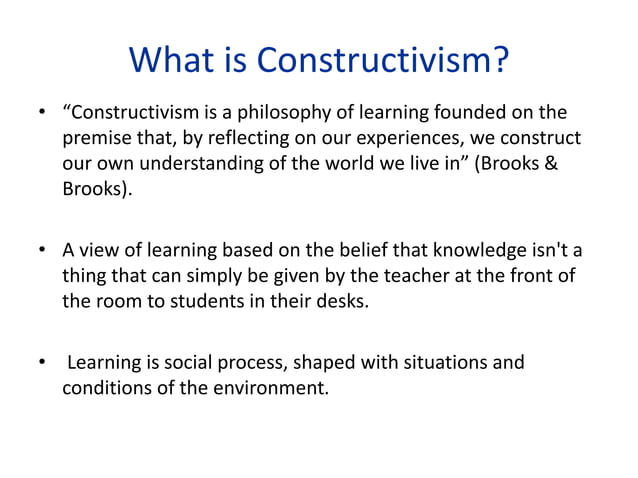 Constructivism | PPT