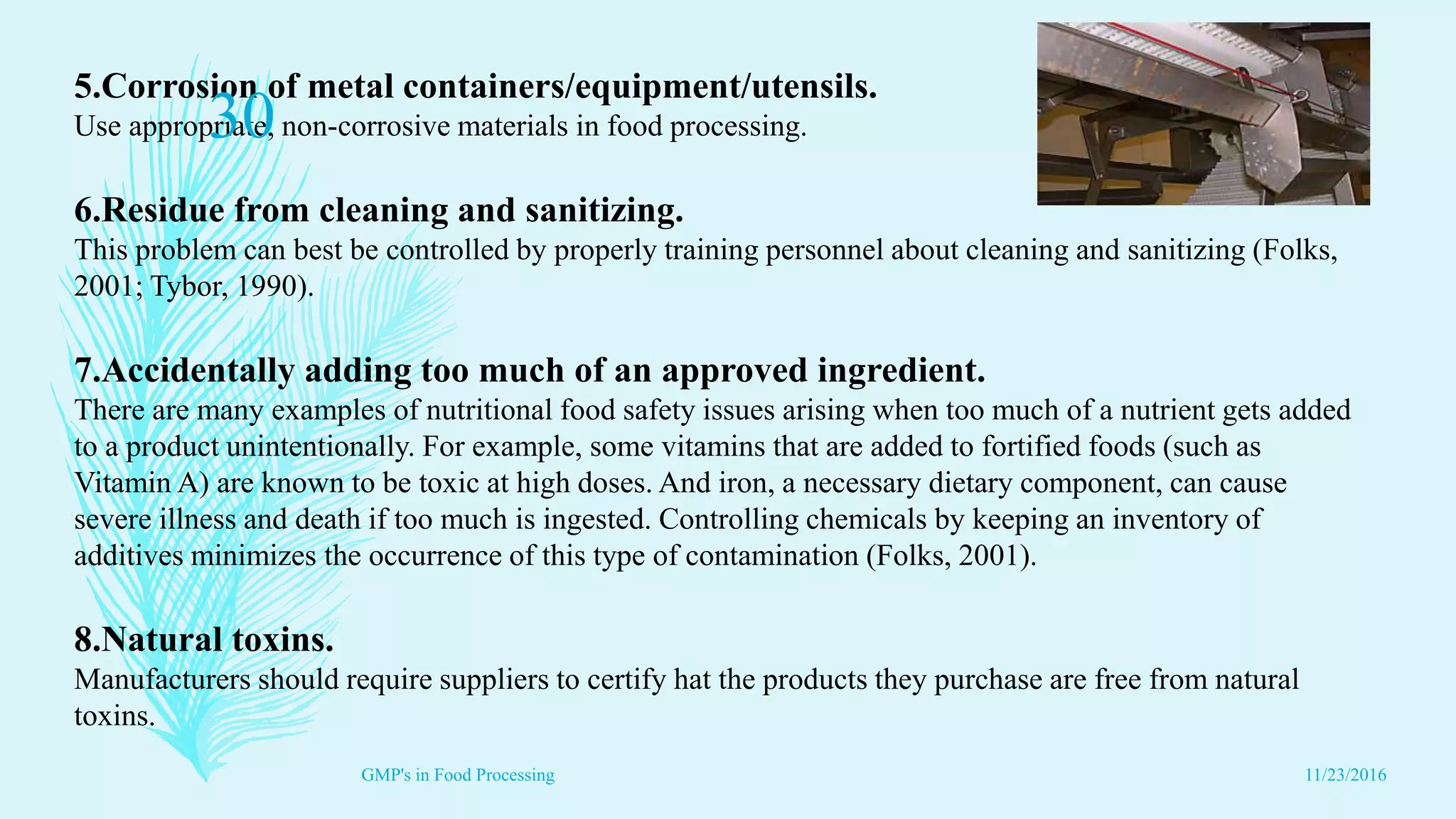 Good Manufacturing Practices in Food Processing | PPTX