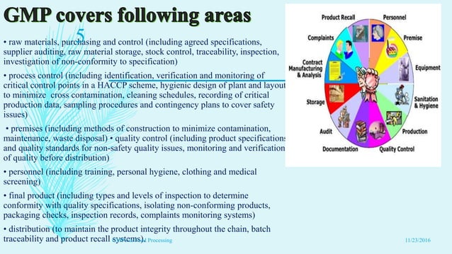 Good Manufacturing Practices in Food Processing | PPTX
