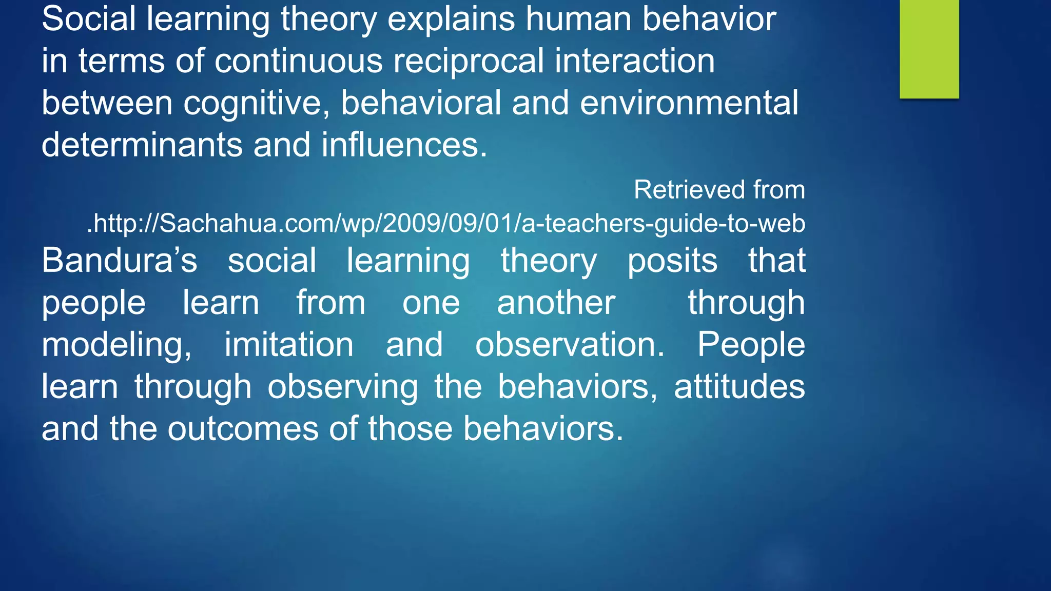 Social Learning Theory | PPTX