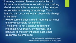 Social Learning Theory | PPTX