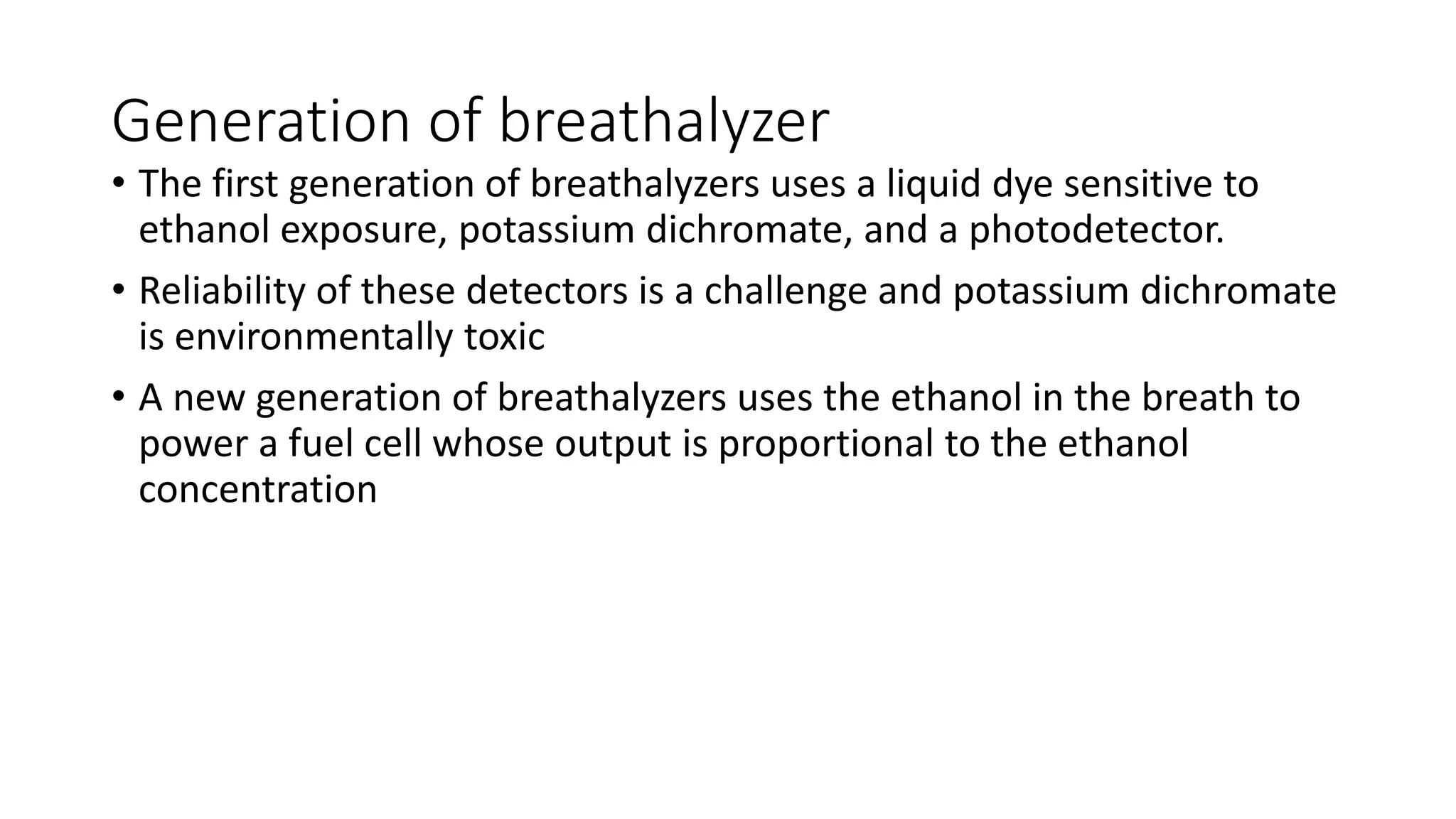 Breathalyzer or alcohol detector | PPTX