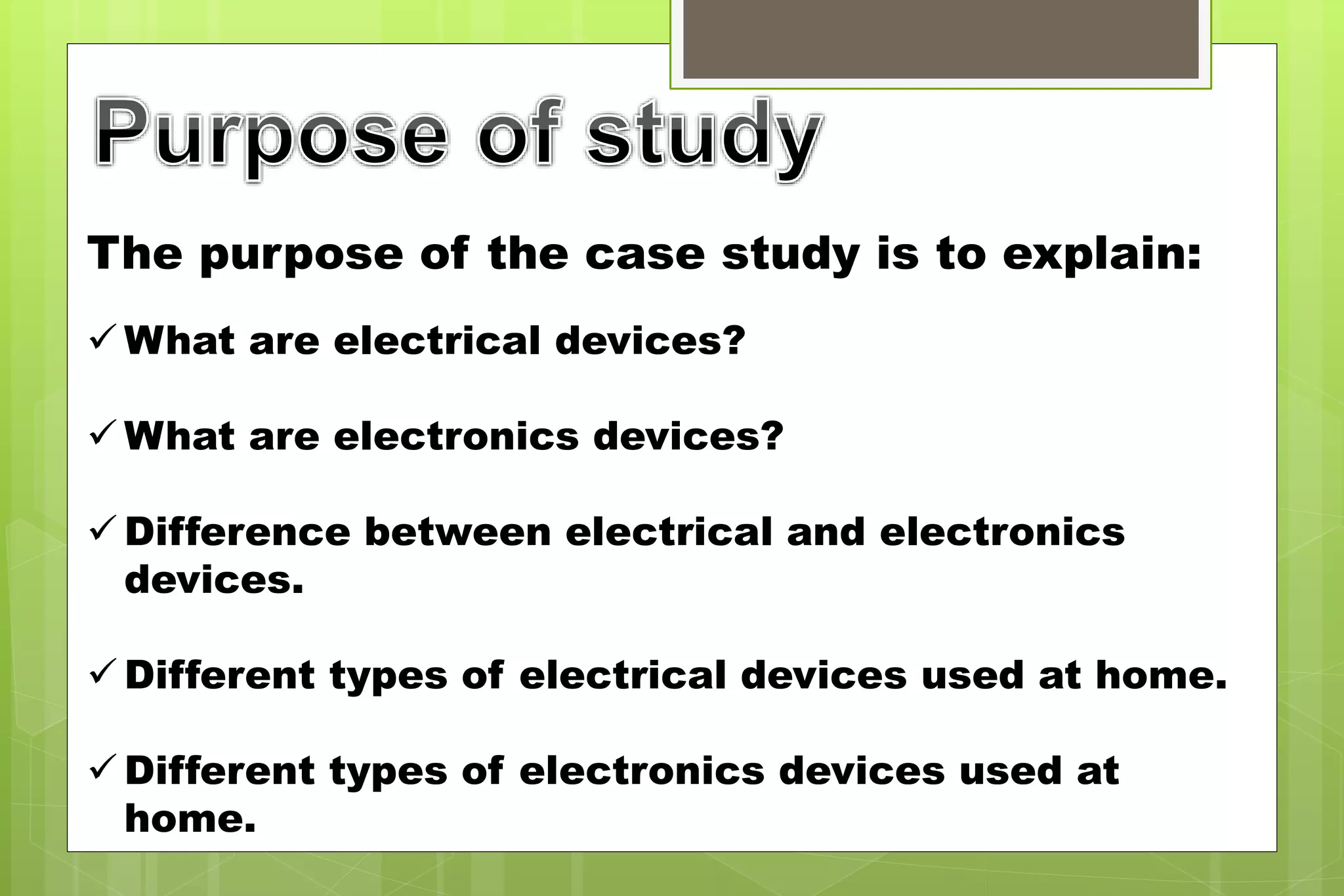 basic electrical and elctronics devices or equipments used at home | PPTX