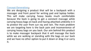 back pack innovative design | PPTX