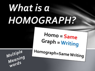 Homographs | PPTX