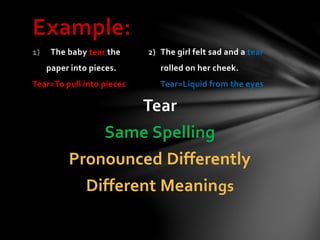 Homographs | PPTX
