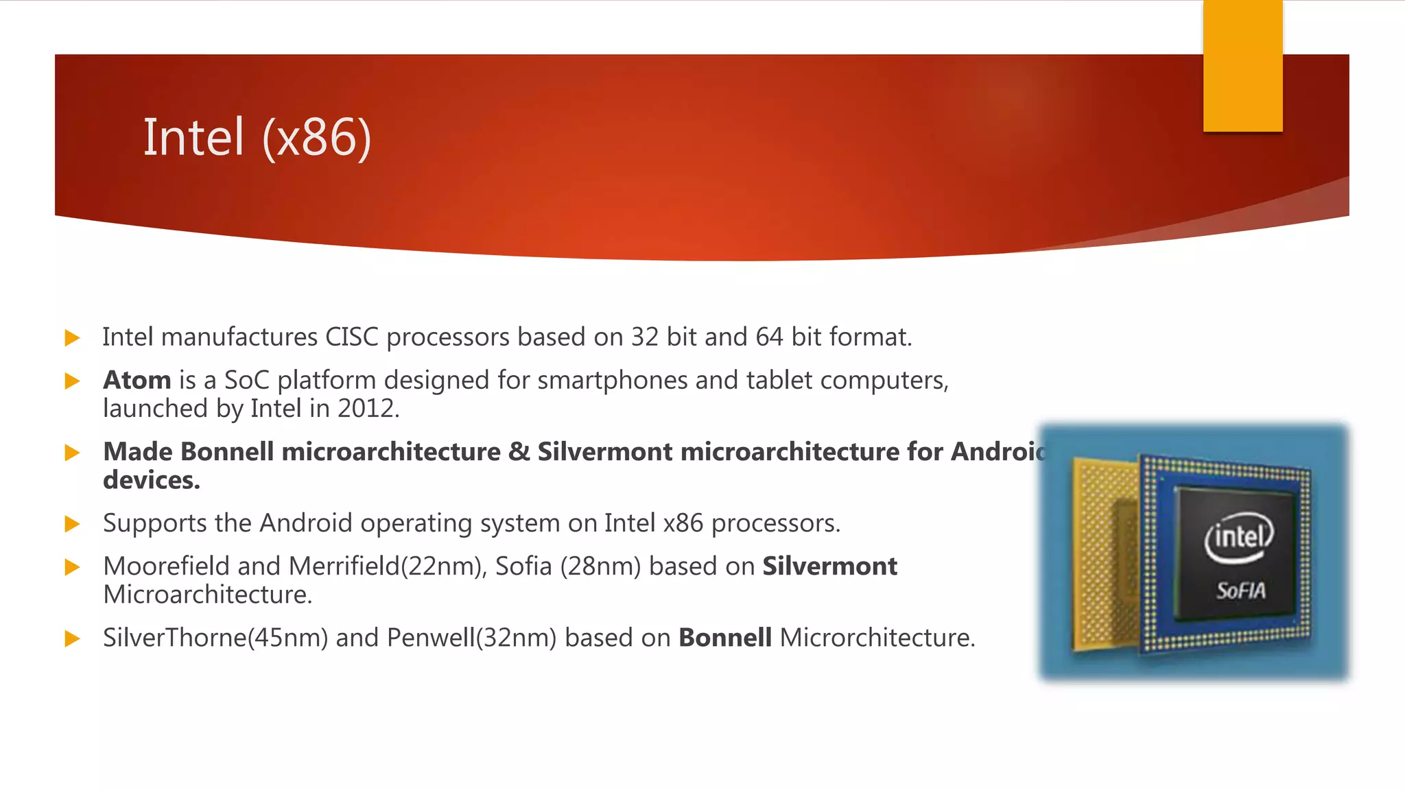 CPU Architectures for Mobile Phone Devices | PPTX