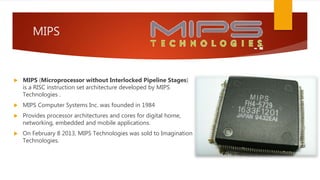 CPU Architectures for Mobile Phone Devices | PPTX