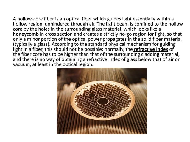Hollow Core Fiber. | PPTX | Computer Networking | Computing
