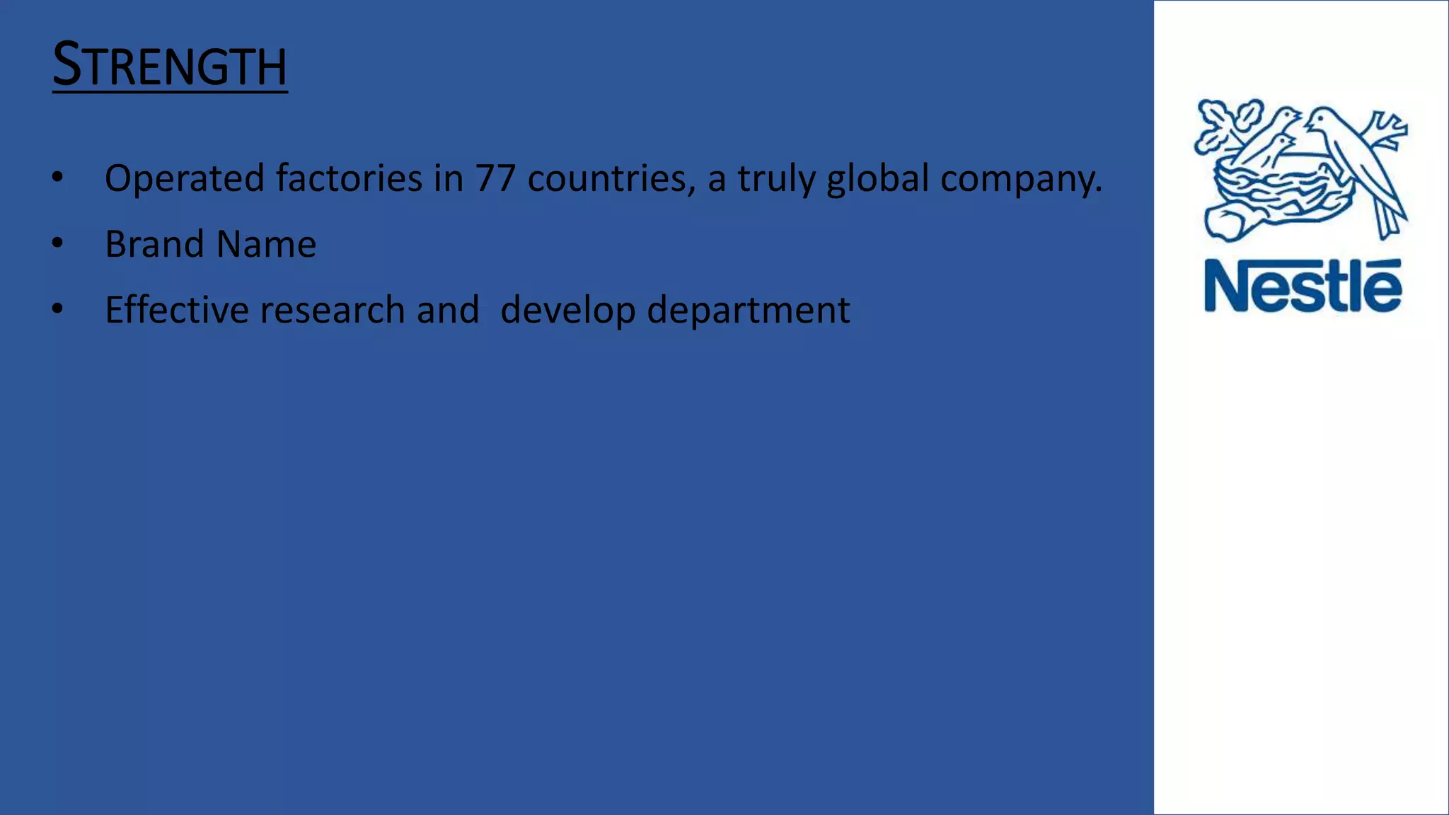 Nestle HRM and SWOT analysis | PPT