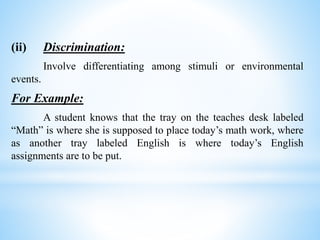 learning and Behavioral Approaches to Learning | PPT