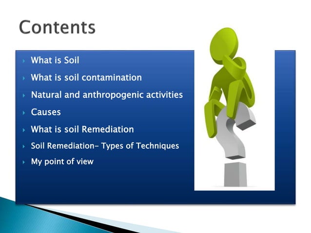 Soil contamination and remediation | PPTX