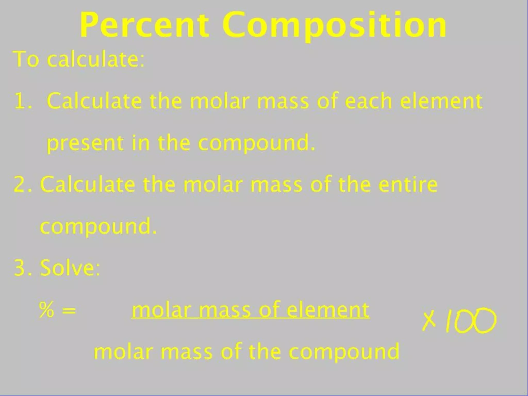 Percent Composition and Formulas | PPT