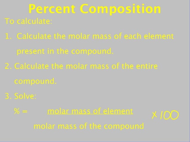 Percent Composition and Formulas | PPT