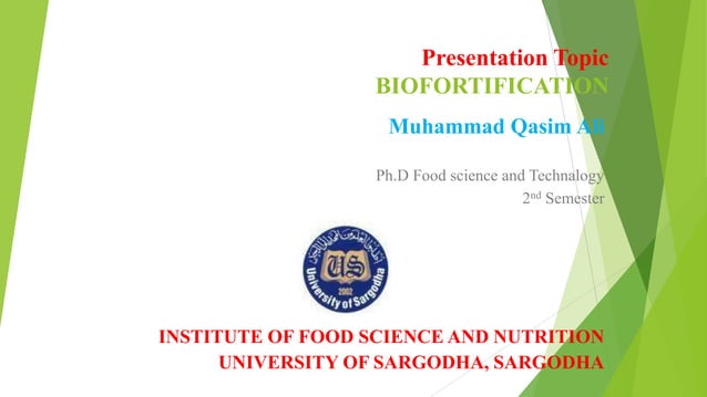 BIOFORTIFICATION | PPTX | Agriculture | Industries