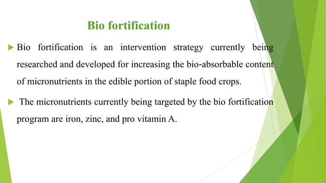 BIOFORTIFICATION | PPTX | Agriculture | Industries