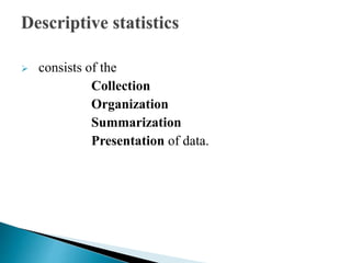 Descriptive Statistics | PPTX