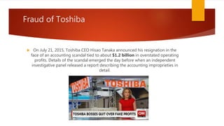 Toshiba Fraud! | PPTX
