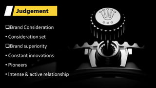 Brand Equity Model of Rolex | PPTX