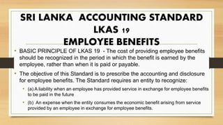 LKAS 19 – EMPLOYEE BENEFITS | PPTX
