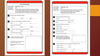 pre-learning in maths - 32 short tasks for year initially | PPT