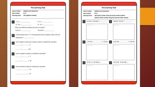 pre-learning in maths - 32 short tasks for year initially | PPT