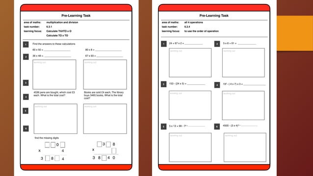 pre-learning in maths - 32 short tasks for year initially | PPT