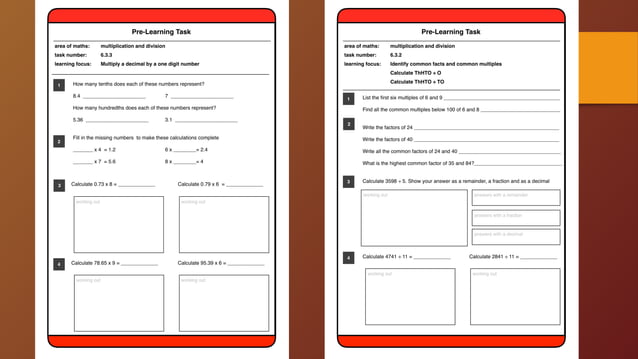 pre-learning in maths - 32 short tasks for year initially | PPT