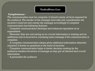 Seven C’s of Effective Communication: | PPT